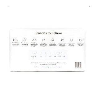 Believe Baby Bamboo Baby Diapers Size Newborn - Premium, Super-Absorbent, Hypoallergenic for Sensitive Skin, Chemical-Free, Unscented, Eco-Friendly Diaper for Babies <10 Lbs - 36 Ct