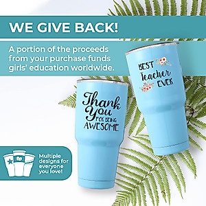 KEDRIAN Thank You For Being Awesome Tumbler 30oz, Thank You Gifts For Friends, Thank You Gifts For Women Friends, Nurse Thank You Gifts For Women Coworkers, Associate Appreciation Gifts For Coworkers