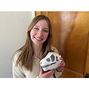 Fuzzy Fossils T rex Stuffed Animal, T rex Plush, Dinosaur Stuffed Animal, Stuffed Dinosaur Plush, Tyrannosaurus Rex Toy, Trex Dinosaur Toy, Dinosaur Skull Decor, Dinosaur Pillow, Paleontologist Gifts