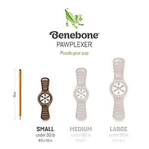 Benebone Pawplexer Interactive Treat Dispensing Tough Dog Puzzle Chew Toy, Made in USA, Small, Real Bacon Flavor