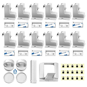 Cabinet Lock for Babies, Magnetic Child Safety Lock, Cupboard and Drawer Baby Proofing Lock, Invisible Magnetic Lock, Easy Installation (10 locks + 2 keys)