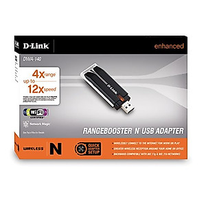 D-Link DWA-140 RangeBooster Draft 802.11n Wireless USB Adapter
