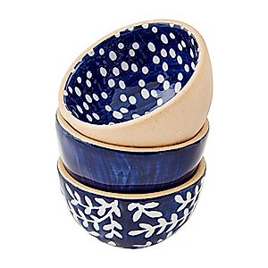 Mud Pie Stacked Dip Set, 2" x 3" dia, White