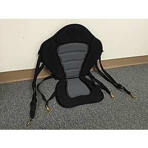 Pactrade Marine Adjustable Padded Deluxe Kayak Seat with Detachable Back Backpack/Bag Canoe Backrest