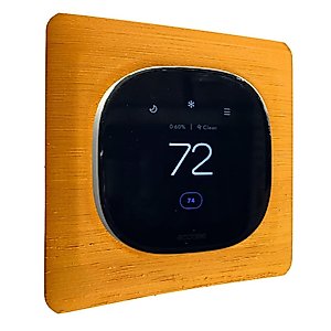 Elm Wood Square Wall Plate for Ecobee Smart Thermostat Enhanced and Premium Cover Trim Backplate
