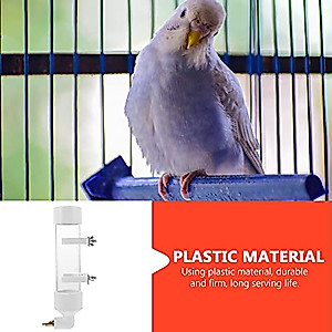 Balacoo Bird Drinker Waterer Parrot Automatic Drinking Device Water Feeder for Parakeet Cockatiel Conure Lovebird African Grey Macaw Clear