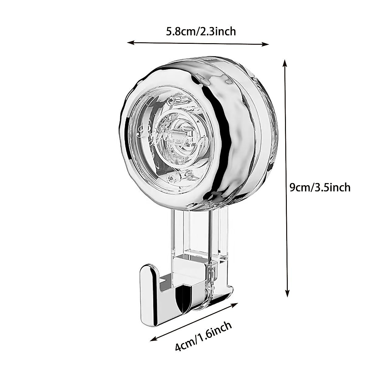 Zivdanfu 2PCS Suction Cup Hooks,Shower Wall Suction Cup Hangers Removable Reusable Window Glass Door Suction Holder for Bathroom Kitchen Decor，Easy to Install and Remove Waterproof Wall Hooks