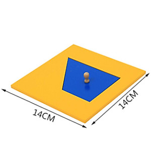 Gudong Baby Math Education Toys Montessori Geometric Cabinet Blue with Box Early Childhood Preschool Geometry Shape Teaching Aids