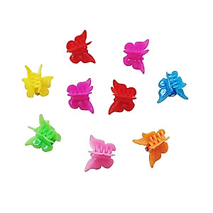 100 PCS Mini Butterfly Hair Clips for Girls and Women,(Colors in Random)