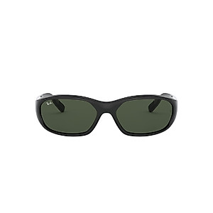 Ray-Ban Men's RB2016 Daddy-O Rectangular Sunglasses, Black/G-15 Green, 59 mm
