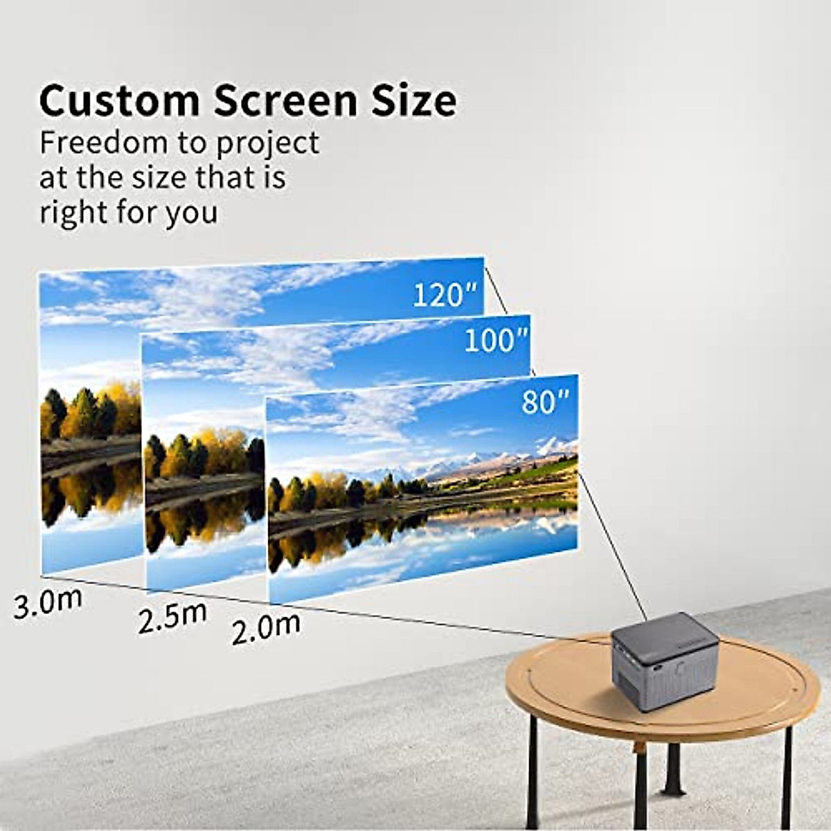 5G Mini Projector Portable with WiFi and Bluetooth, 6500 Lumens 1080P HD Movie Projector for iPhone, Laptop, PS5, XOBX, Fire Stick