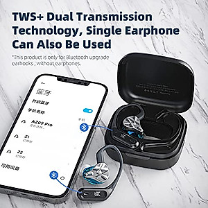 KZ AZ09 PRO Bluetooth 5.2 Module IEM Bluetooth Adapter Waterproof Ear Hook Extra Long Battery Life Bluetooth Cable for ​KZ ZS10 PRO/ZSN Pro X/ZSN PRO/ZEX PRO/AS16/ZAX/DQ6 /CCA CA16 /C12/CRA(C pin)