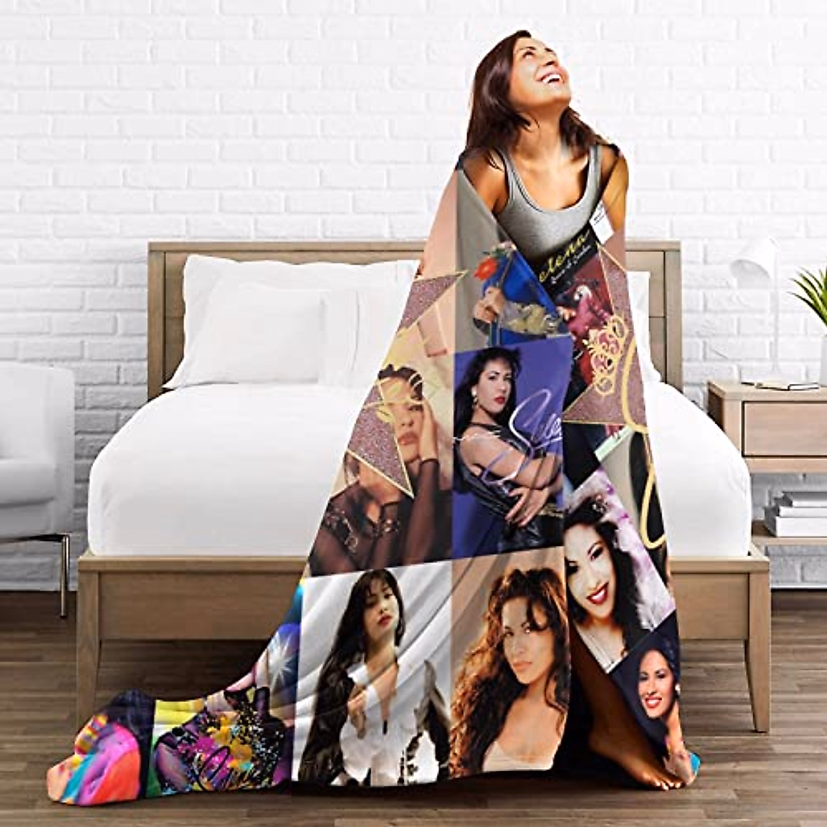 Gadimen Flannel Fleece Throw Blanket, Super Soft Lightweight Blankets for All Season, Fleece Blankets for Couch/Bed, Fuzzy Plush Blanket for Home Decorations 50x40 inches