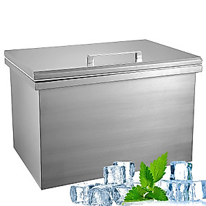 ETE ETMATE Outdoor Drop In Ice Chest Built-in stainless steel ice bucket with removable lid