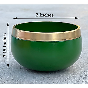 DharmaObjects Tibetan Heart Chakra Premium Palm Size Singing Bowl Gift Box Set