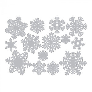 Sizzix Thinlits Die Set 661599, Paper Snowflakes, Mini by Tim Holtz, 14 Pack, One Size, Multi Color