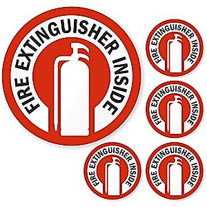 SmartSign Fire Extinguisher Inside Label | 2.75" x 2.75" Engineer Grade Reflective