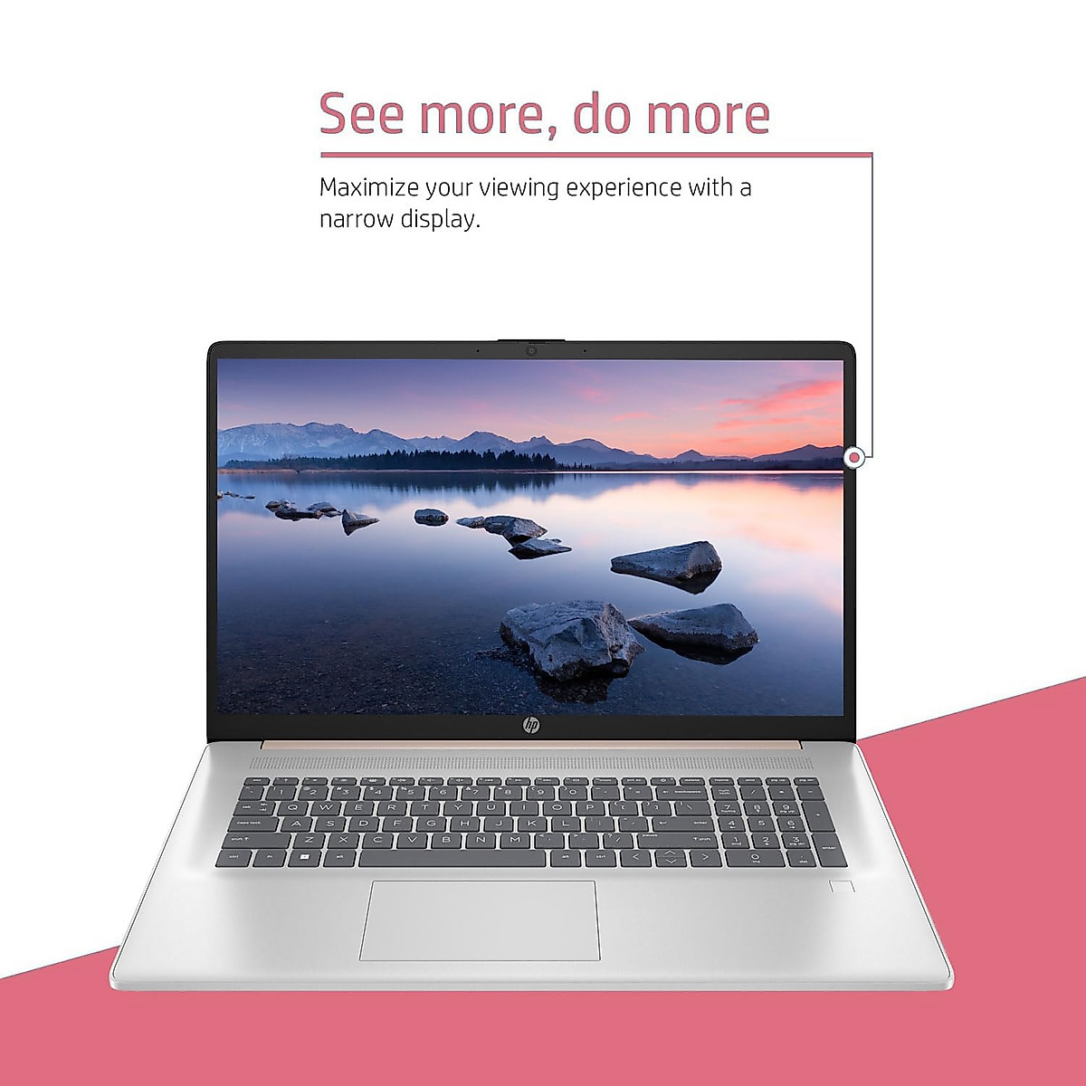 HP Essential Daily Traditional Laptop, 17.3" FHD Display, Intel Core i7-1355U, 128GB RAM, 8TB SSD, Backlit Keyboard, Numeric Keypad, Fingerprint Reader, Webcam, HDMI, Wi-Fi 6, Windows 11 Pro, Rose