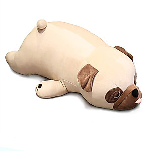 Spring Country Bulldog Plush Toy, 20 Inch Stuffed Animal Throw Plushie Pillow Doll, Soft Fluffy Puppy Dog Hugging Cushion - Present for Every Age & Occasion