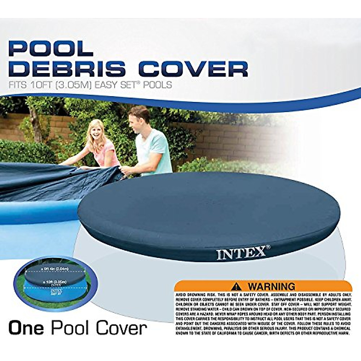 10-Foot Round Easy Set Pool Cover by Intex