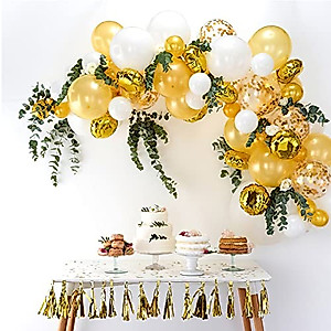 Styirl White Party Latex Balloons - 154 Pcs 5/10/12/18 inch Birthday Party Balloons for Halloween/Christmas/Graduation Decorations, Yellow Globos Ballons Decorations for Mickey Theme Party