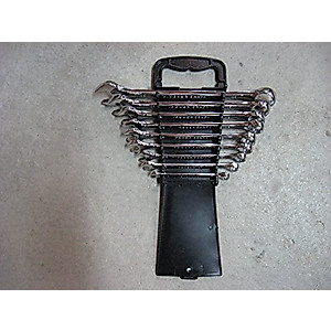 Metric Wrench Set, 9 Chrome Vanadium Combination Open End and Box End Wrenches with Organizer Storage Case