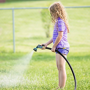 Worth Garden Short Black Garden Hose 3/4 in. x 6 ft. No leak, Durable and Lightweight PVC Water Hose with Solid Aluminum Hose Fittings, Male to Female Fittings, 8 YEARS WARRANTY