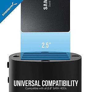7 Port USB 3.0 HUB + 2 Charging Ports with 12V/4A Power Adapter + USB 3.0 4 Bay 2.5” Hard Drive/SSD Docking Station with Fan