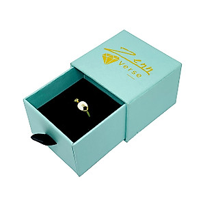 ZENN VERSE Brass Double Stone Finger Ring Eye-Catchy Ornament Beautiful Vintage Gem Crystal Ring Brings Charm Good looking Adjustable Finger Ring