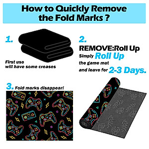 Osimiccp Gaming Rug for Boys Room,3'x5' Non Slip Neon Gamer Rug,3D Printed PlayStation Rug for Bedroom Living Room Gaming Room Decor