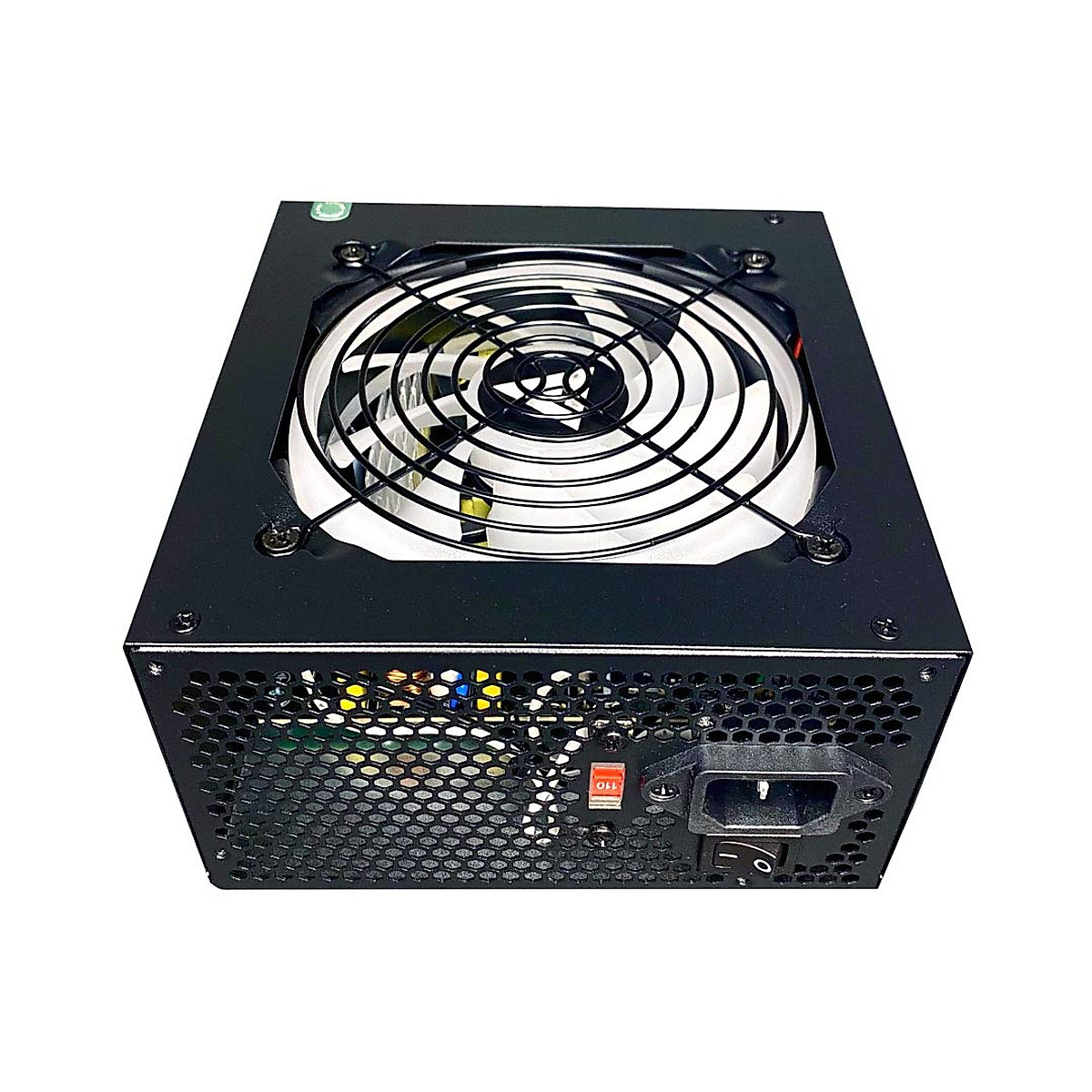 Apevia ATX-SR700W Spirit ATX Power Supply with Auto-Thermally Controlled 120mm White LED Fan, 115/230V Switch, All Protections