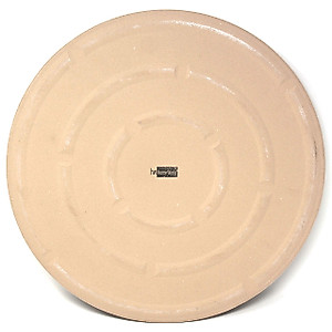 Homeworks Large Unglazed Ceramic Pizza Stone | Includes Metal Oven to Table Rack, Large 15 Inch Round Baking Stone, For Crispy Crust Pizza, Artisan Breads, Cookies and More