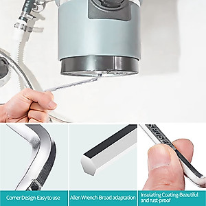 LitKiwi Garbage Disposal Wrench,Lengthened Design Jam-Buster Wrench,Garbage Disposal Allen Wrench Tool Compatible with InSinkErator Garbage Disposal to Disposal Clogging Kitchen Sink