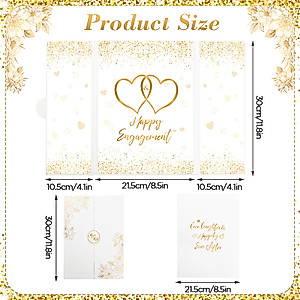 Engagement Party Decorations White Gold Happy Engagement Guest Book Creative Engagement Signature Book Alternative Engagement Sign Greeting Card Gifts for Couple Engagement Decorations Party Supplies