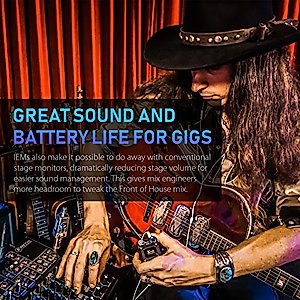 Xvive U4 Wireless in-Ear Monitor System Transmitter and Beltpack Receiver Personal IEM for Studio, Band Rehearsal,Live Performance,Camera Record