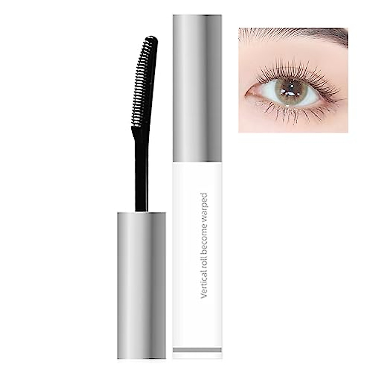 Rosarden Thrive Mascara Primer, Telescopic Waterproof Clear Mascara, Eyelash Primer Before Natural Smudge Proof Eyebrow Raincoat, Defining & Curling Topcoat, No Clumping Lash 0.0353 Ounce, 1Pack