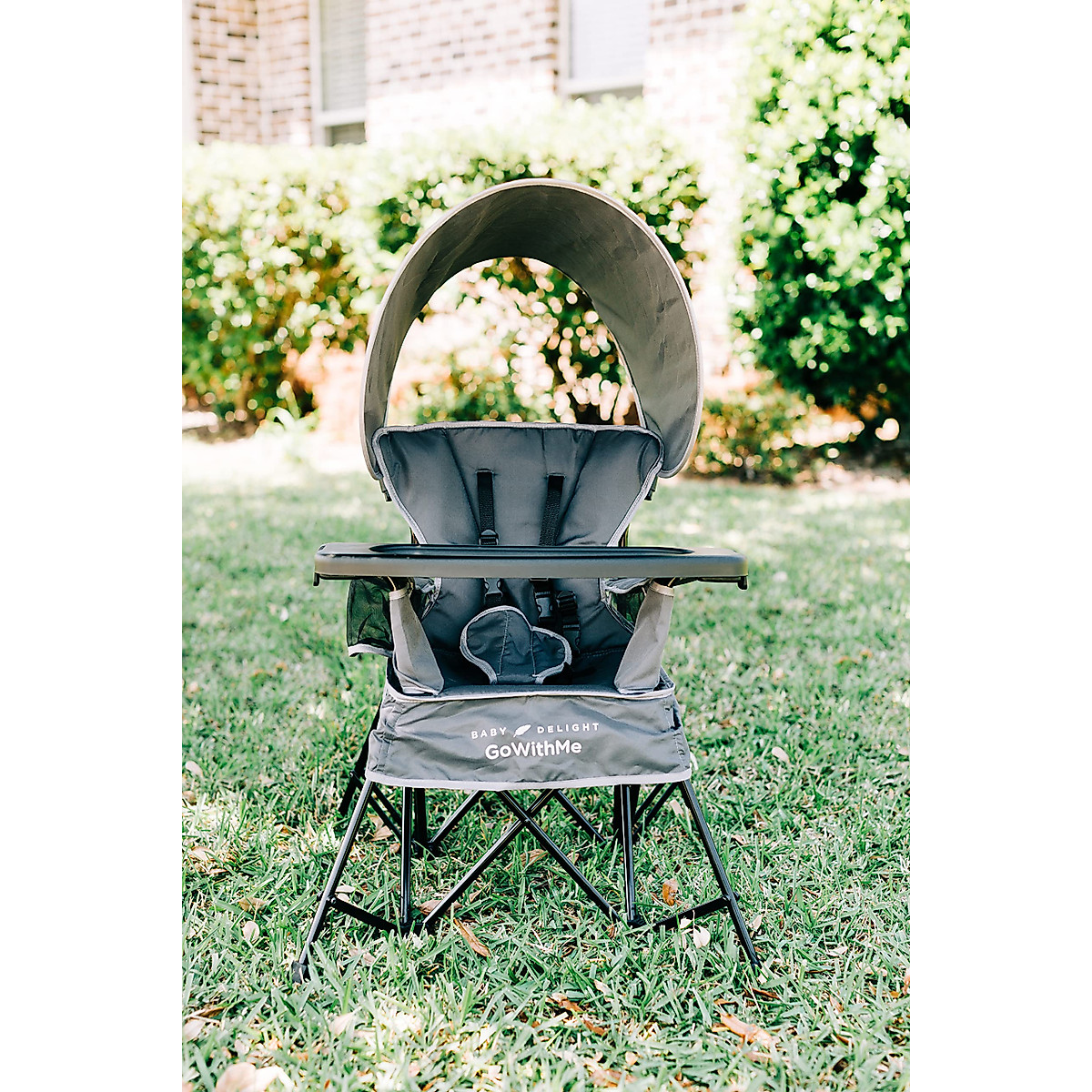 Baby Delight Go with Me Jubilee Deluxe Portable Chair | Indoor and Outdoor | Sun Canopy | Grey