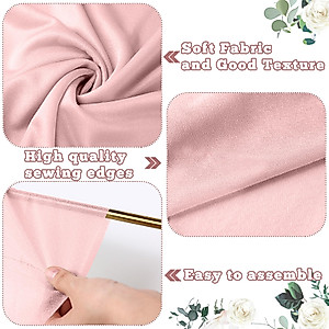 BBTO 2 Panels Dusty Rose Backdrop Curtains for Parties Wedding Pink Backdrop Curtains Polyester Wrinkle Free Window Curtains for Ceremony Party Birthday Bridal Shower Graduation Decorations 5ft x 10ft