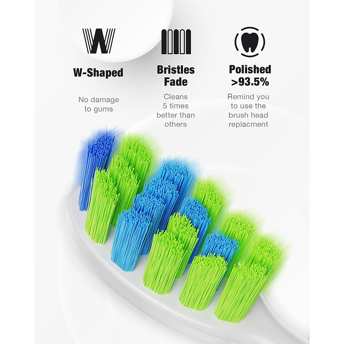 7AM2M Sonic Electric Toothbrush with 6 Brush Heads for Adults&Kids, One Charge for 120 Days, Wireless Fast Charge, 5 Modes, 40000VPM Powered Toothbrush, 2 Minutes Built in Smart Timer (Black)