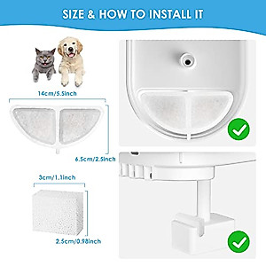 Tomxcute Cat Water Fountain Filters for 3.0L/102oz Battery Operated Wireless Motion Sensor Automatic Pet Fountain ，Ultra-Quiet Cat Water Fountain Dog Water Dispenser