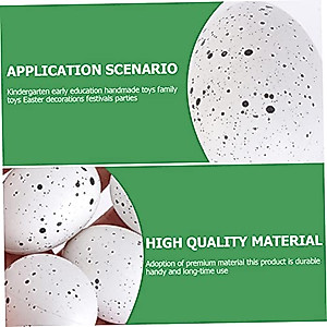 ibasenice 50pcs Easter Eggs Easter Eggs for Painting Kids Decor Arts and Crafts for Kids Surprise Toys for Children Easter Simulation Egg Plastic White Easter Small Egg Party Supply Blank