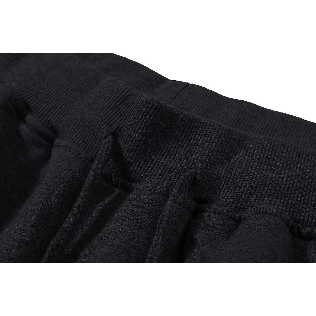 CRYSULLY Men Running Jogging Training Bike Sweatpants Workout Shorts with Zipper Pockets Black