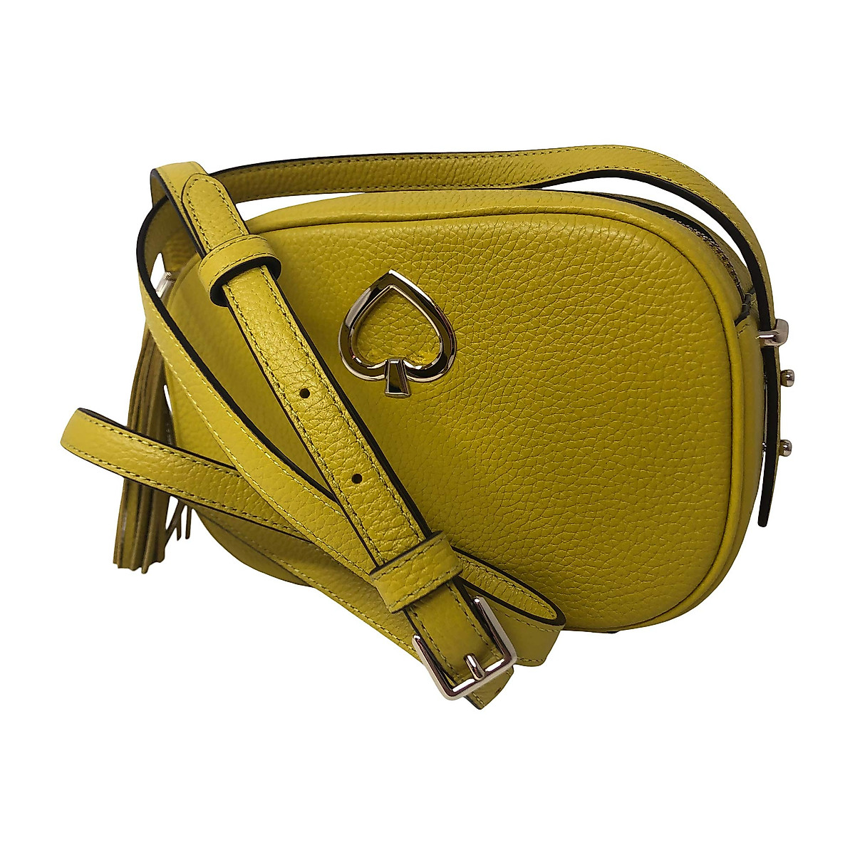 kate spade new york Leather Kourtney Camera Crossbody Shoulder Bag, Chartreuse