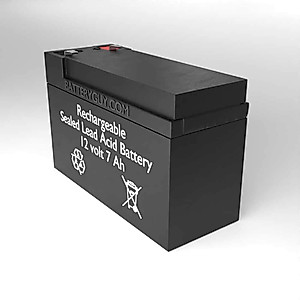 BatteryGuy BD7-12 replacement 12V 7Ah SLA battery - BatteryGuy brand equivalent (Rechargeable, F1 Terminals) - Qty of 1