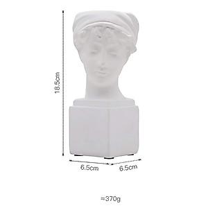 BESPORTBLE White Statue Decor 1pc Ancient Greece White Girl Household Decorative Flower Pots