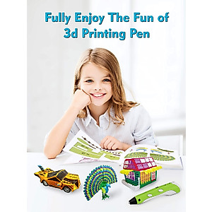 RIEOS 3D Printing Drawing Book, Reusable Colorful 40 Patterns Thick Paper Template with a Clear Plate, 3D Pen Painting Graffiti Template for Kids DIY Gifts