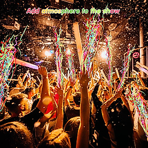 Sratte 100 Pcs Hand Throw Streamers with Colorful Ribbon No Mess Confetti Crackers for Wedding, Party, Graduation, Birthday, Celebration