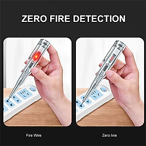 Responsive Electrical Tester Pen, Non Contact Voltage Tester Pen, Electrical Testers and Voltage Detector AC and DC Tester Pen, for Live and Null Wire Judgment (3pc)