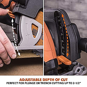 Evolution Power Tools R185CCS 7-1/4" TCT Multi-Material Cutting Circular Saw, 7-1/4", Orange