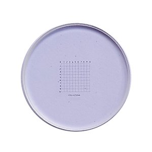 0.5 mm Net Shaped Microscope Eyepiece Micrometer net Shaped Eyepiece Ruler Slides Measuring Microscope Micrometer Calibration for Microscope Stage Eyepiece Objective Lens Diameter 19mm